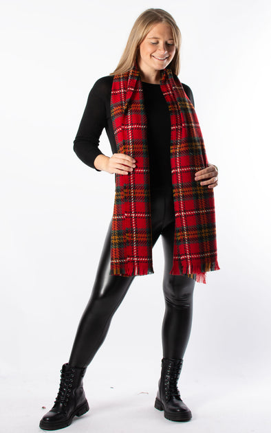 Check Scarf | Red – Scarf Room : Scarves And Pashminas