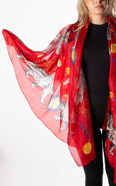Black & White Floral Polka Dot Silk Scarf | Silk Scarf Collection ...