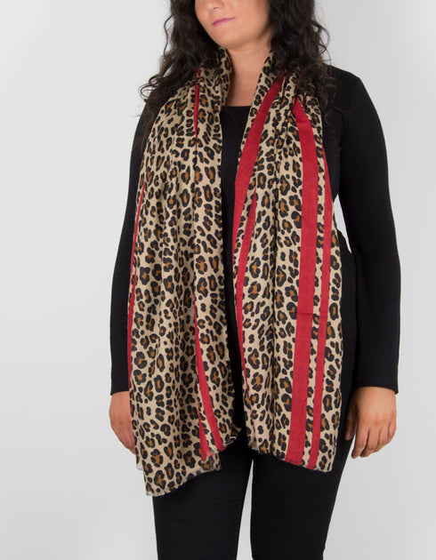Leopard Print Scarf Red | Leopard Print Scarves | Animal Print Scarves ...