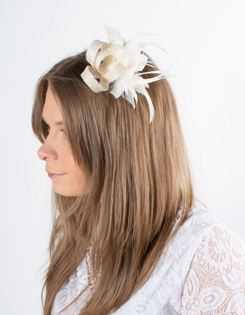 Fascinator | Small Cream Fascinator | Shop Fascinators UK – Scarf Room ...