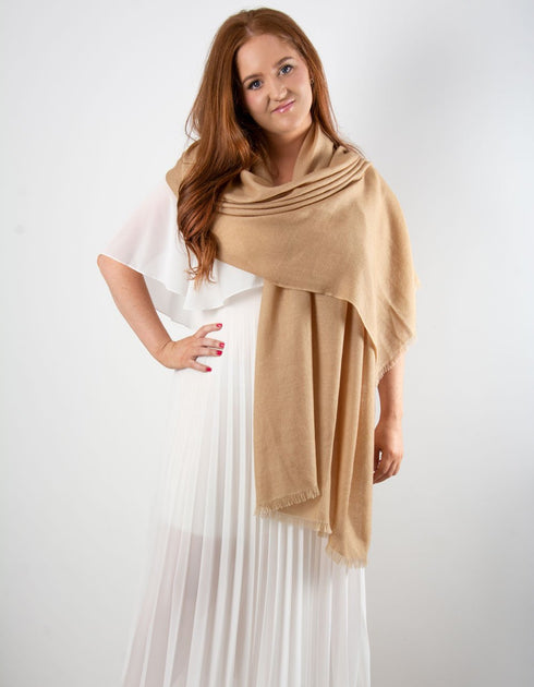 Gold Cashmere Pashmina | Cashmere Scarves | Wedding Accessories – Scarf ...