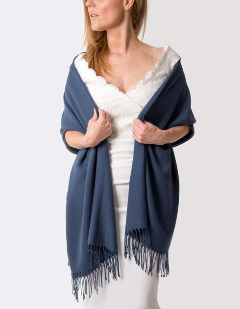 Moonlight Blue Wedding Pashmina Shawl | Pashmina Wraps | Scarf Room ...