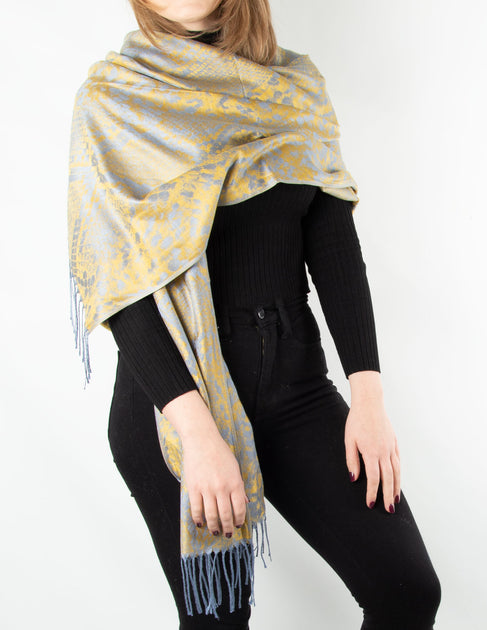 Animal Print Pashmina Blue | Animal Print Scarves | Women's Scarves ...